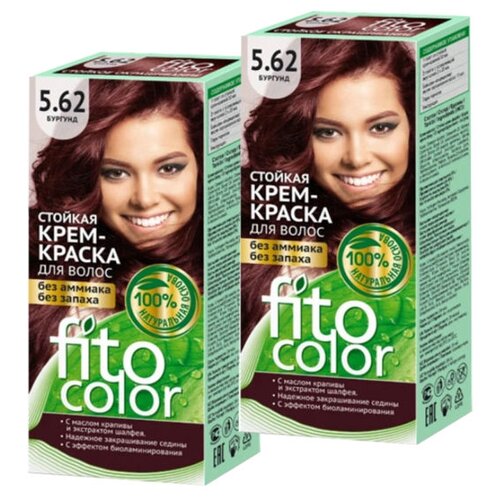 Fito косметик Fitocolor крем-краска для волос набор 2 шт., 5.62 бургунд, 115 мл