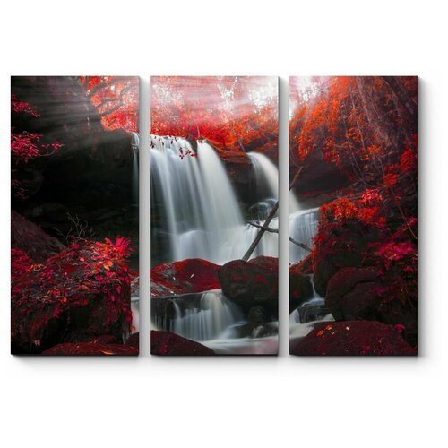 Модульная картина Осенний водопад в Таиланде 90x65