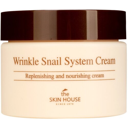 Антивозрастной крем для лица на основе муцина улитки The Skin House Wrinkle Snail System Cream 50 мл .