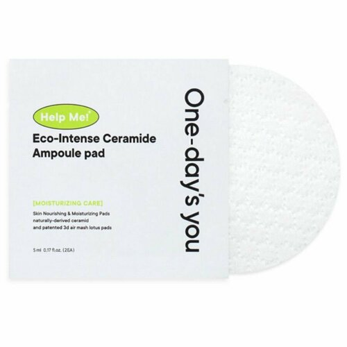 One-day's you Тонер-пэды с керамидами / Help Me Eco-Intense Ceramide Ampoule Pad, 20 пэдов в наборе