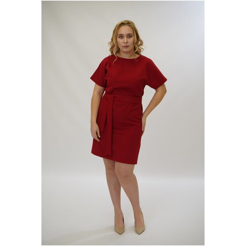 Платье DARIVAGALE, размер 54, красный