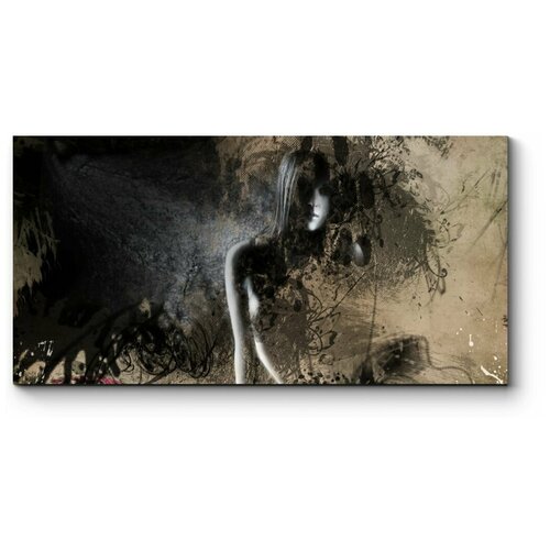 Модульная картина Силуэт красотки 140x70