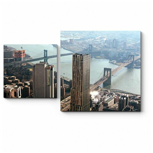 Модульная картина Две стороны Нью-Йорка80x48