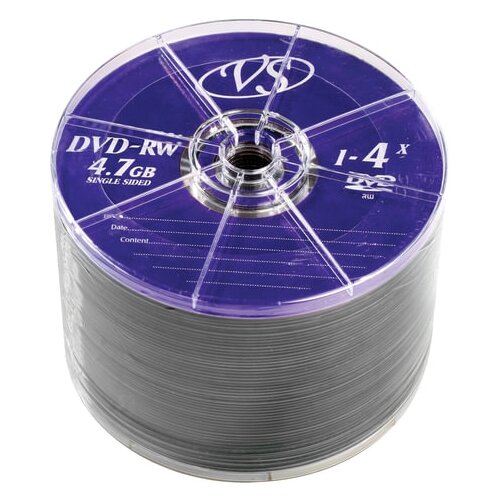 Носители информации DVD-RW, 4x, VS, Bulk/50, VSDVDRWB5001