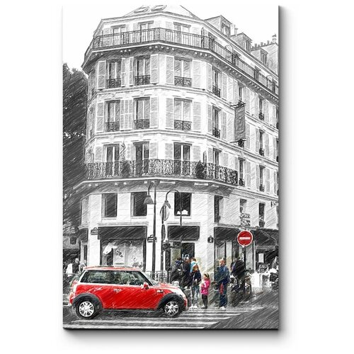 Модульная картина На улицах Парижа 80x120