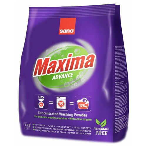 Стиральный порошок Sano Maxima Advance, 1.25 кг