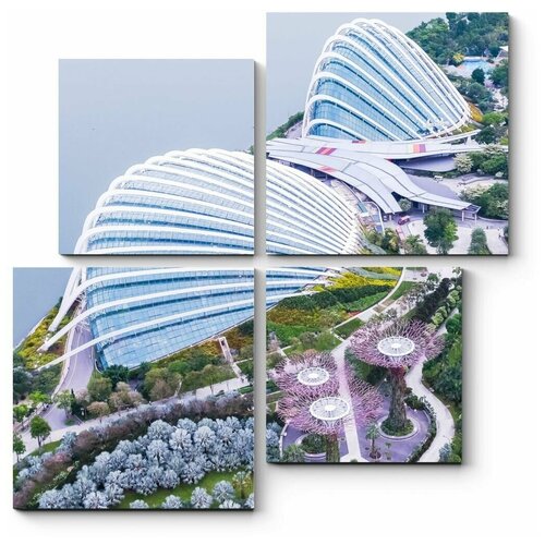 Модульная картина Невероятно красивый Сингапур 90x90
