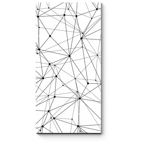 Модульная картина Точки и линии 40x80