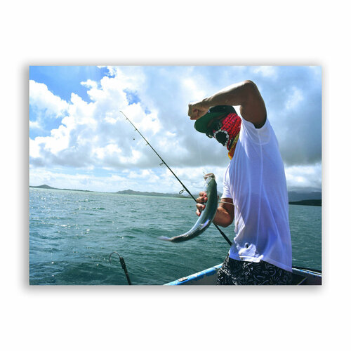 Постер, плакат на бумаге / Рыбалка / Размер 30 x 40 см