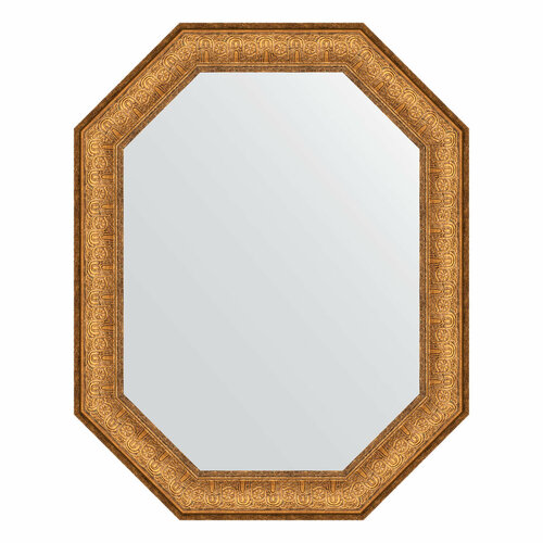 Зеркало настенное Polygon EVOFORM в багетной раме медный эльдорадо, 73х93 см, для гостиной, прихожей, кабинета, спальни и ванной комнаты, BY 7132