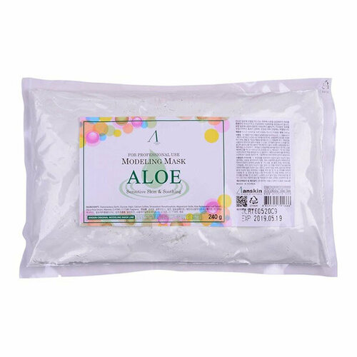 Альгинатная маска с экстрактом алоэ успокаивающая (пакет) Anskin Original Aloe Modeling Mask 240g