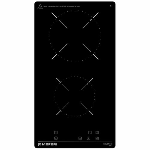 Индукционная варочная панель MEFERI MIH302BK LIGHT, 30 см, 2 конфорки, черная