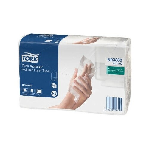 Бумажные полотенца листовые Tork 471103 Universal Xpress H2 190 л. (пач.)