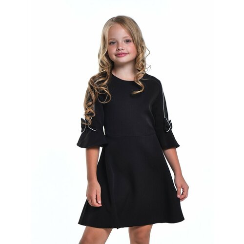 Школьное платье Mini Maxi, размер 122, черный, белый