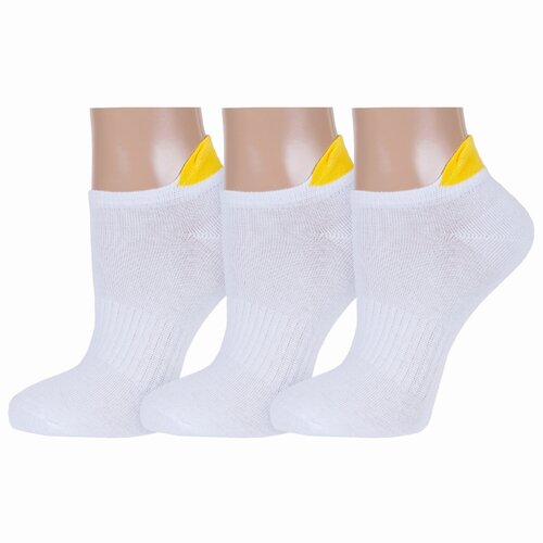 Носки RuSocks, 3 пары, размер 23-25, желтый