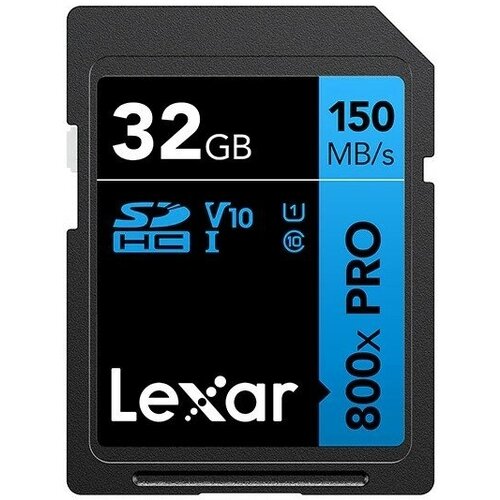 Карта памяти LEXAR Pro 800x SDHC UHS-1 U1 V10 32 ГБ