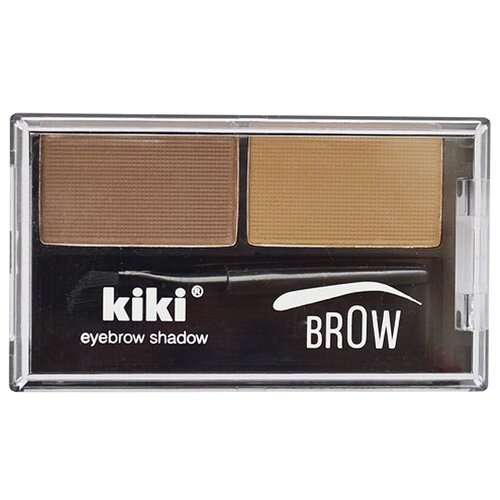 Тени для бровей kiki Brow 01, палетка теней для бровей, коричневый и светло-коричневый