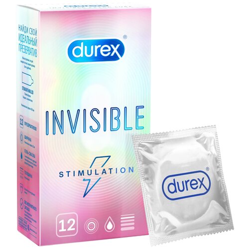 Презервативы Durex Invisible Stimulation, 12 шт.
