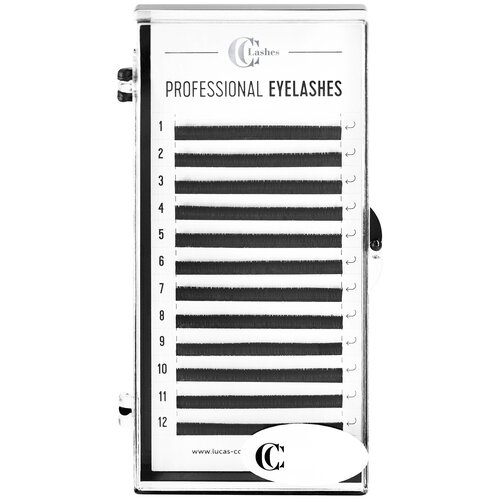 CC Lashes Ресницы 8 мм C-изгиб, C, 0.10 мм, черный