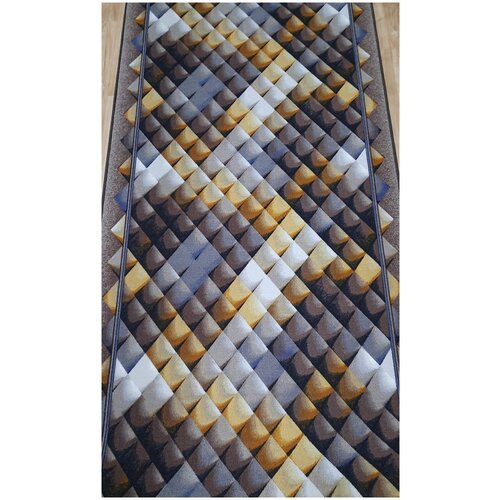 Ковровая дорожка на войлоке, Витебские ковры, с печатным рисунком, 2596, разноцветная, 1.3*5м