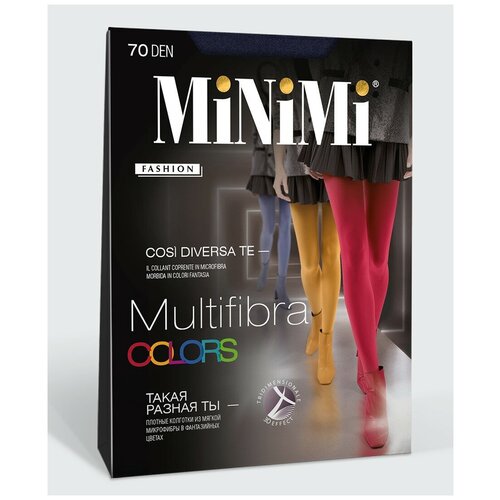 Колготки MiNiMi Multifibra Colors, 70 den, размер 4, красный