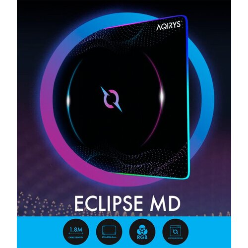 Игровой коврик с подсветкой RGB AQIRYS Eclipse Medium (MD)