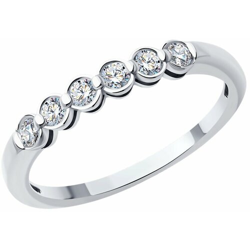 Кольцо Diamant, белое золото, 585 проба, бриллиант, размер 17