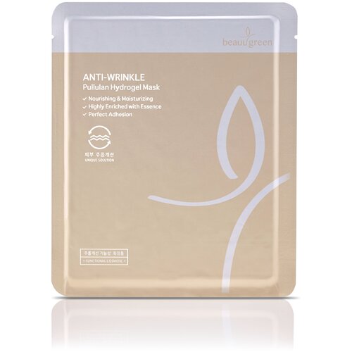 Beauugreen Гидрогелевая маска с омолаживающим эффектом Anti-wrinkle Pullulan Hydrogel Mask, 30 г, 30 мл