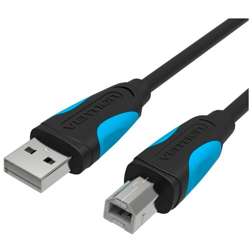 Кабель Vention USB 2.0 AM/BM - 8м. Черный Кабель Vention USB 2.0 AM/BM - 8 м (VAS-A16-B800)