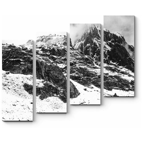 Модульная картина Неприступные горы 170x147
