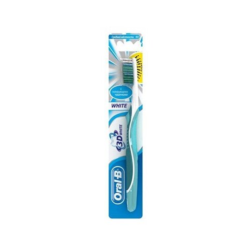 Зубная щетка ORAL B 3 D White отбеливание средняя