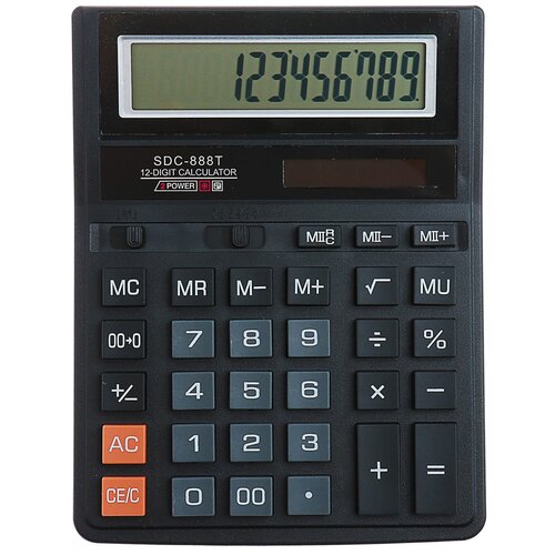 Калькулятор SDC-888T, настольный, 12-разрядный, мультиколор