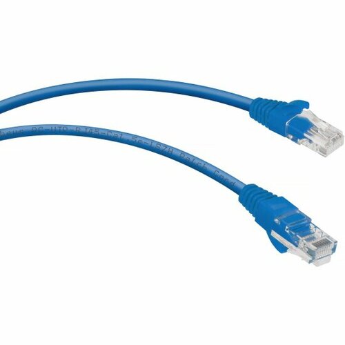 Патч-корд Cabeus U/UTP PC-UTP-RJ45-Cat.5e-1m-BL-LSZH категория 5е, 2xRJ45/8p8c, неэкранированный, синий, LSZH, 1м