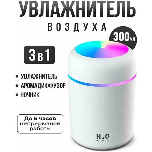 Аромадиффузор-ночник Humidifier H2O , белый, розовый