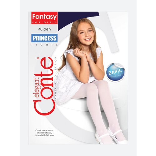 Колготки Conte-kids Princess, 40 den, размер 116-122, синий