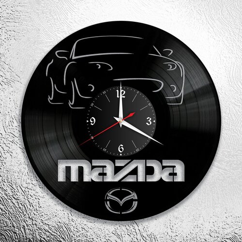 Настенные часы из виниловой пластинки с изображением Mazda