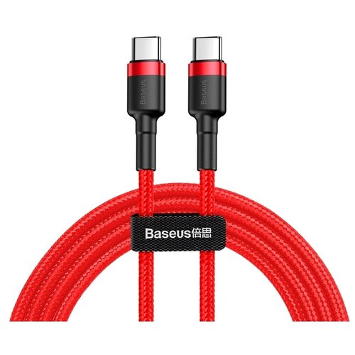 Кабель Baseus Cafule USB Type-C - USB Type-C, 2 м, 1 шт., красный