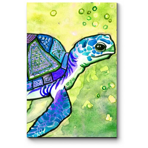 Модульная картина Голубая черепаха 50x75