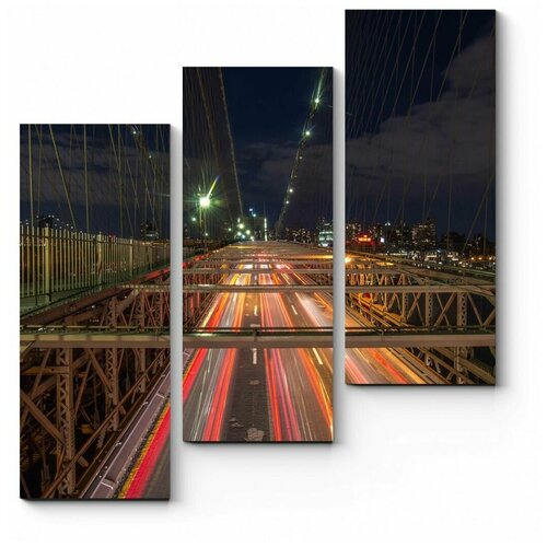 Модульная картина Ночной мост110x117