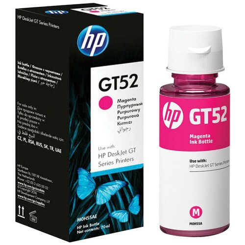 Чернила HP GT52 (M0H55AE) для InkTank 315/410/415, SmartTank 500/515/615 пурпурные, ресурс 8000 страниц,
