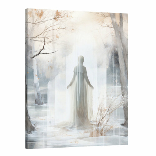 Интерьерная картина 50х70 "Имболк: зимний пейзаж мечты"