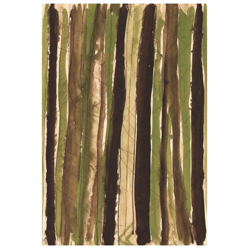 Репродукция на холсте Лес с четырьмя темными стволами Сегал Лазарь 30см. x 44см.