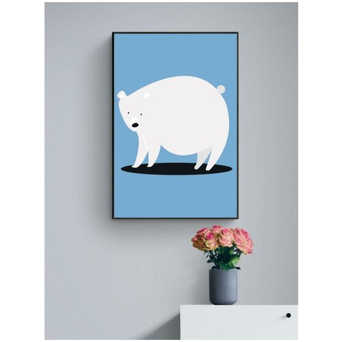 Постер / Плакат / Картина Веселый мишка 50x70 см в раме