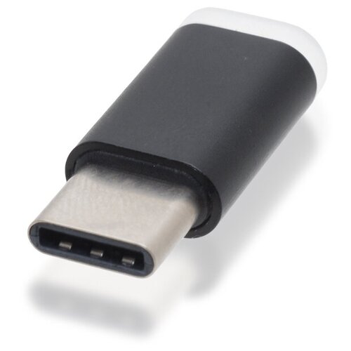 Адаптер, переходник с Micro USB to Type-C (микро юсб, тайп си) кабель для зарядки, для передачи данных, черный