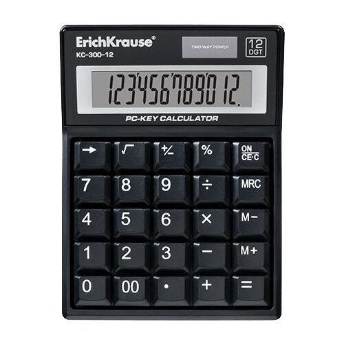 Калькулятор бухгалтерский ErichKrause KC-300-12, черный