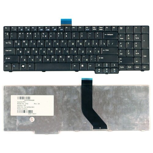 Клавиатура для ноутбука Acer Aspire 6930ZG Черная, длинный шлейф