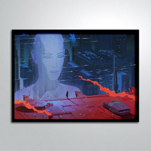 Постер в раме/Бегущий по лезвию 2049 Аниме Blade Runner