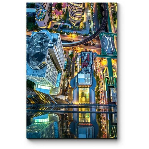 Модульная картина Над ночным Бангкоком 20x30