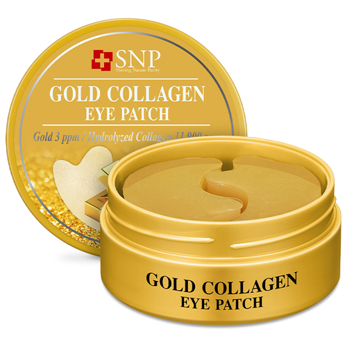 SNP Патчи для глаз с коллагеном и частицами золота Gold Collagen Eye Patch, 60 шт.