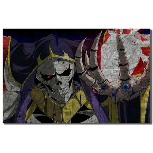 Картина интерьерная на рельефной доске, рисунок Аниме Overlord 5261 Г
